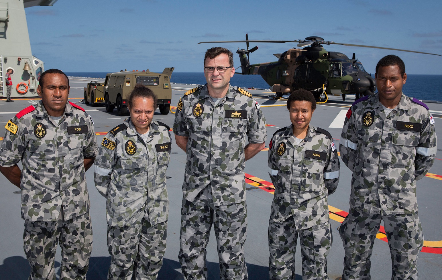 PNG Defence Members Arrive Home on HMAS Adelaide