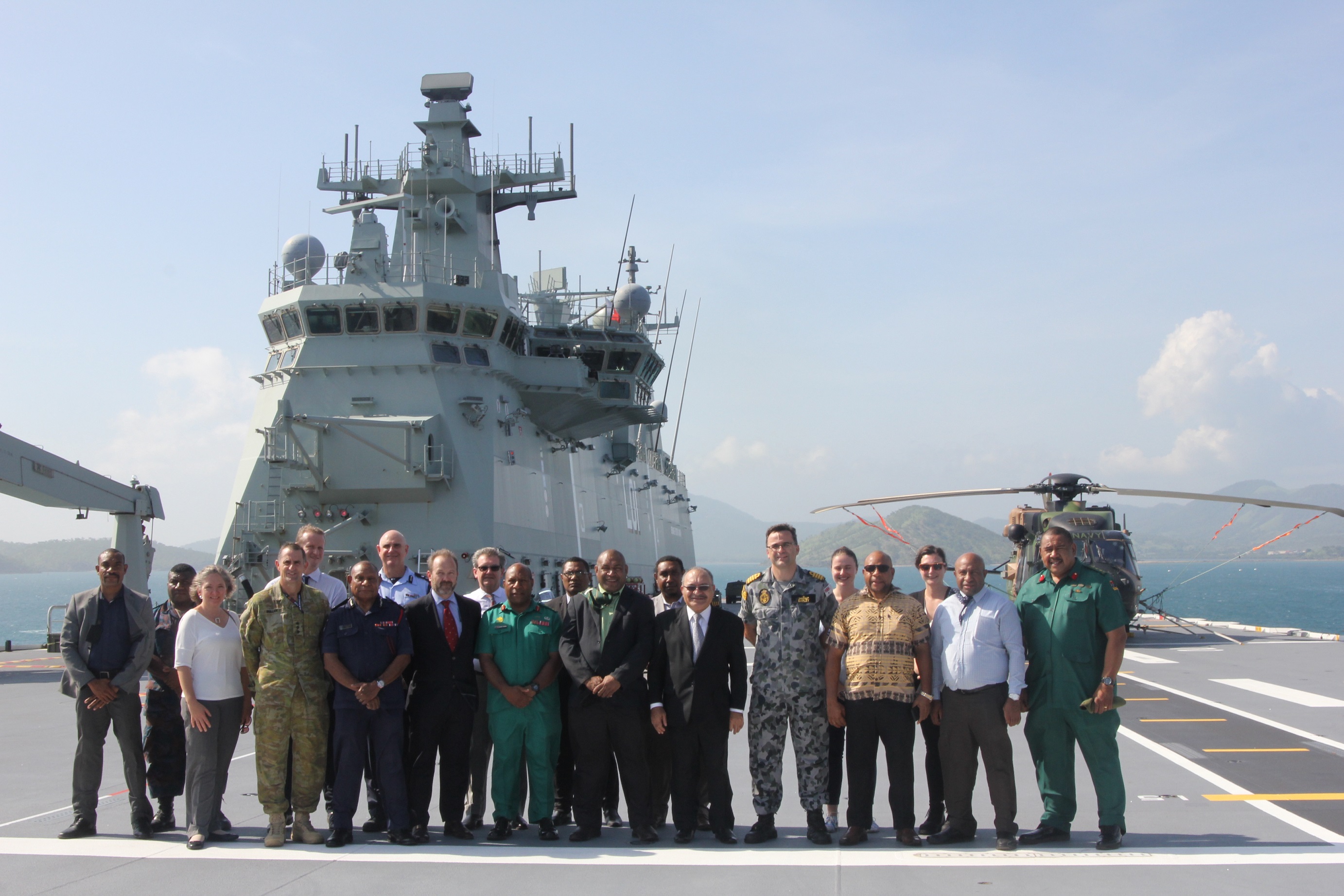 PNG Defence Members Arrive Home on HMAS Adelaide