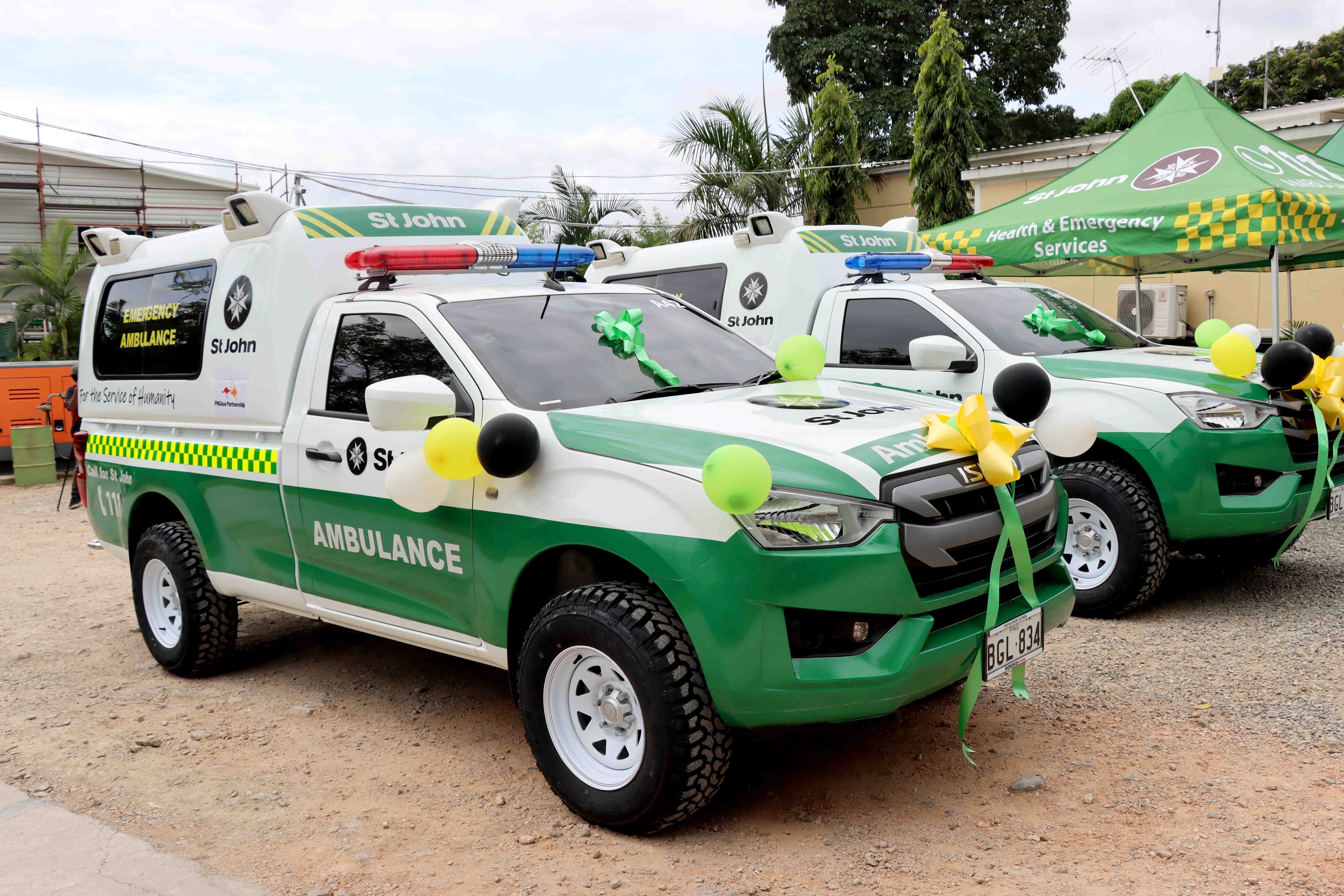 Australia presents two new ambulances to St John